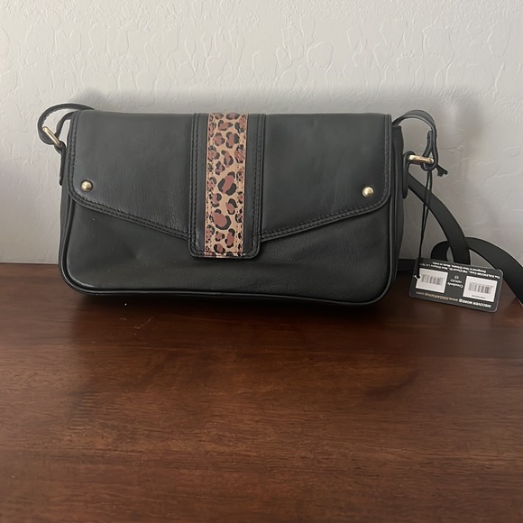 Hadaki | Bags | Nwt Black Leopard Crossbody Bag | Poshmark